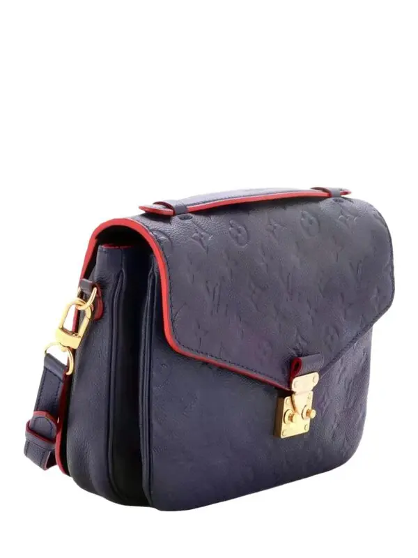 LOUIS VUITTON Pochette Metis Monogram Empreinte Leather Crossbody Bag - Blue