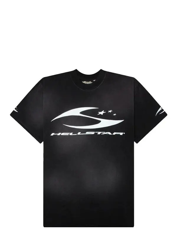 HELLSTAR H Cursive Logo T-shirt - Black