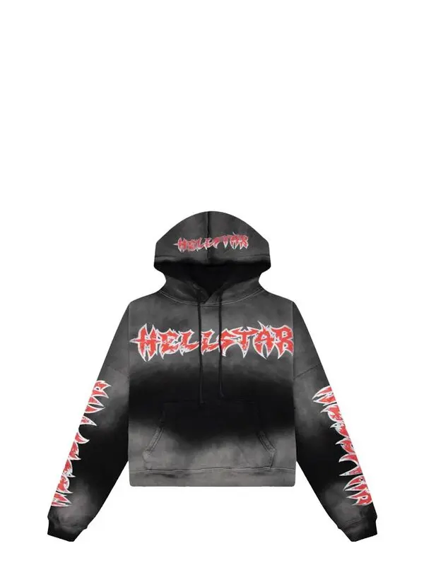 HELLSTAR Stars Shine Graffiti Hoodie - Black