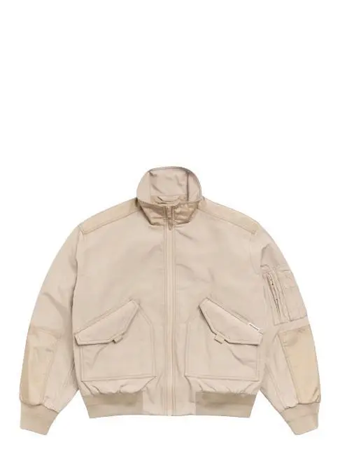StÜssy Mock Neck Flight Bomber Jacket - Khaki