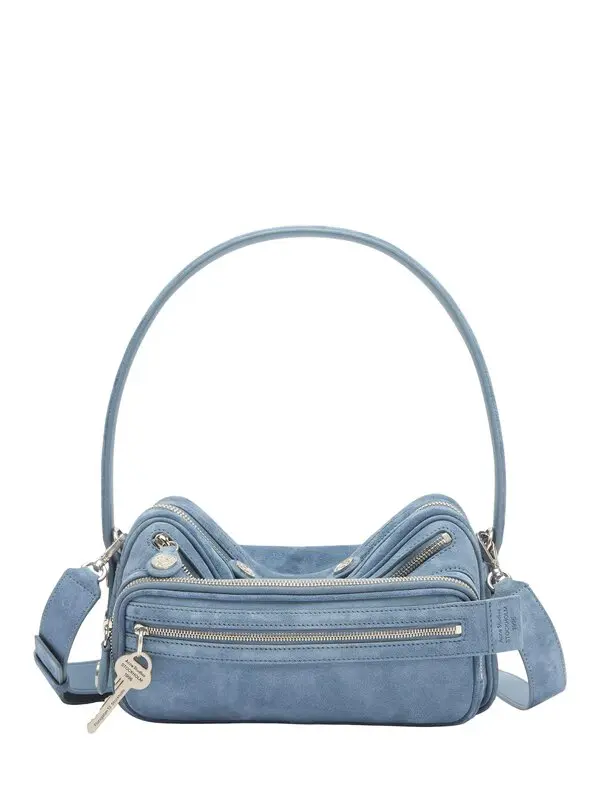 Acne Studios Camero Party Suede Bag - Denim Blue