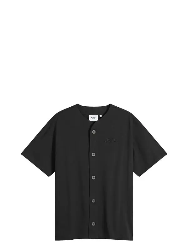 New Era Script Baseball Jersey - Black