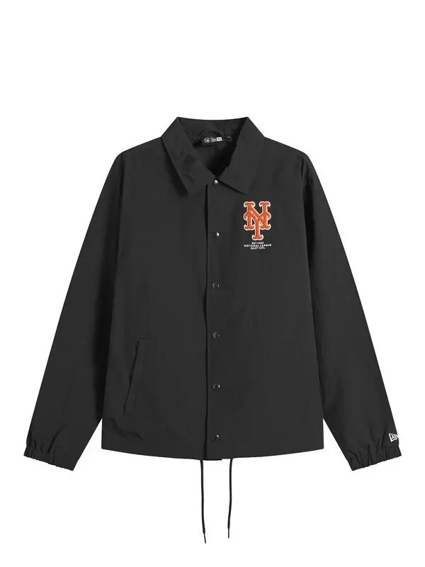 New Era Mlb New York Mets Coaches Jacket - Black