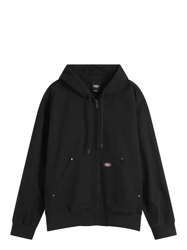 Dickies Unlined Canvas Hooded Bomber Jacket - Black