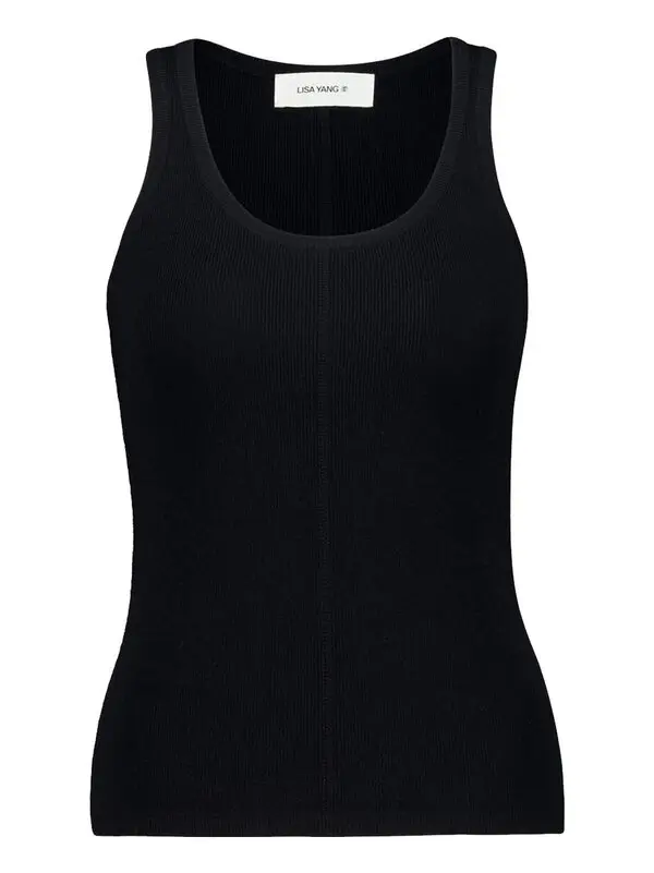 LISA YANG Meng Cotton Cashmere Top - Black