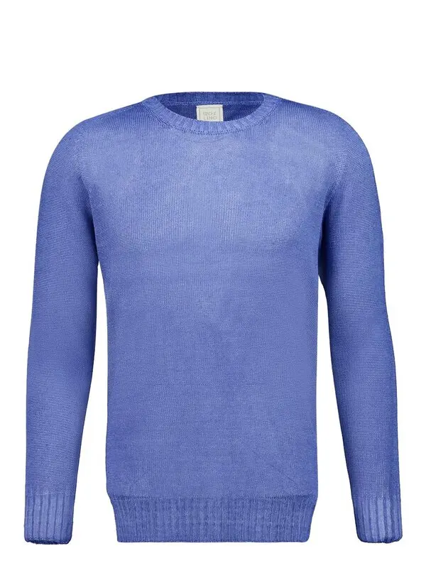 120% Lino Pacific Linen Knitwear - Blue