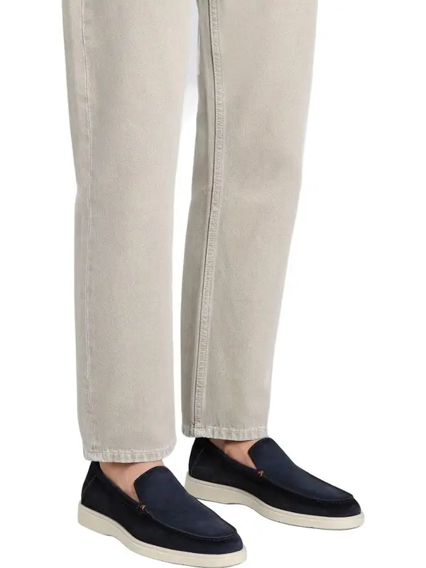 Santoni Leather Loafers - Blue