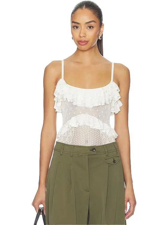 Ulla Johnson Bania Knit Bodysuit - Ivory