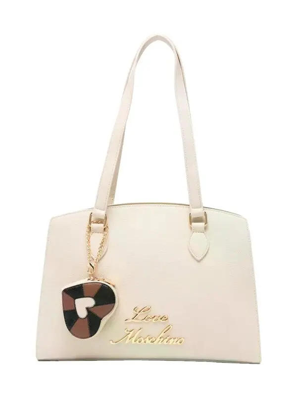 Moschino Heart-charm Tote Bag - Neutrals