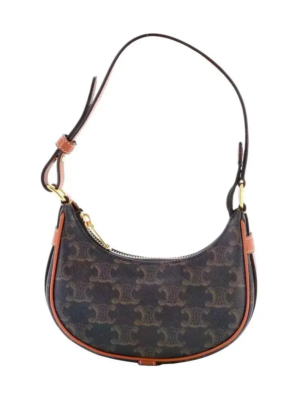 Celine Ava Bag Triomphe Coated Canvas Mini Shoulder Bag - Brown
