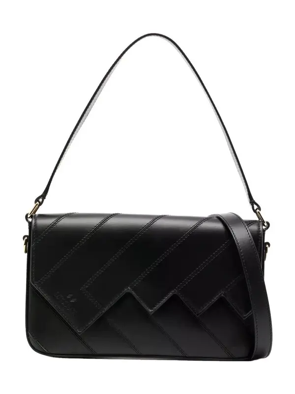 Missoni Flap Wave Leather Shoulder Bag - Black
