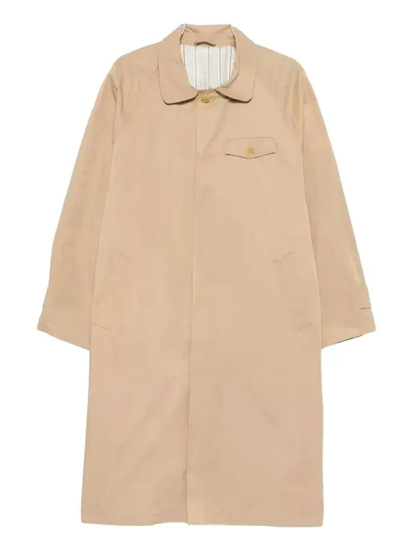 CARTER YOUNG Buttoned Pocket Overcoat - Neutrals
