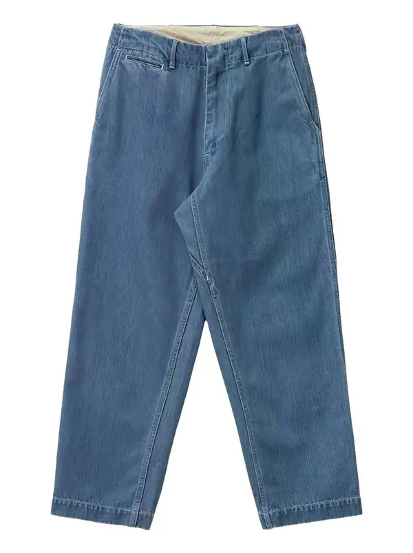 Nanamica Wide Denim Trousers - Blue