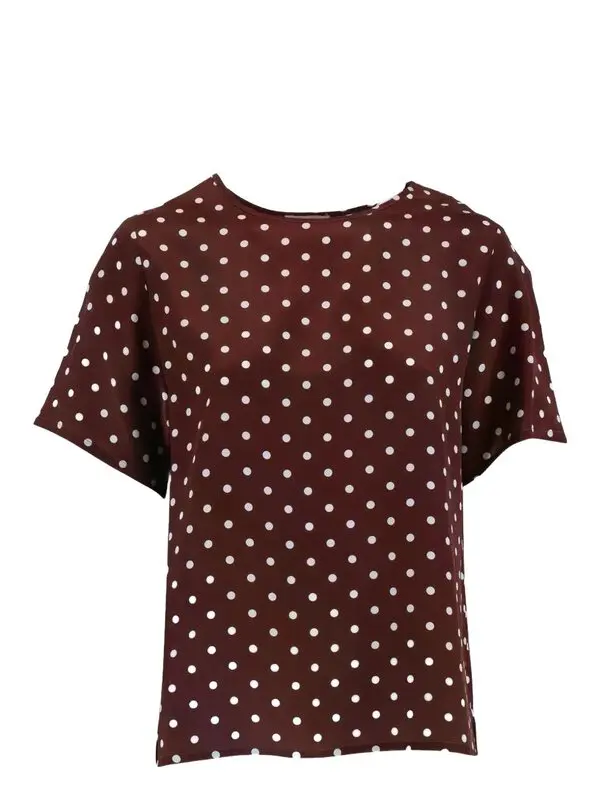 P.a.r.o.s.h Polka Dot Blouse - Brown