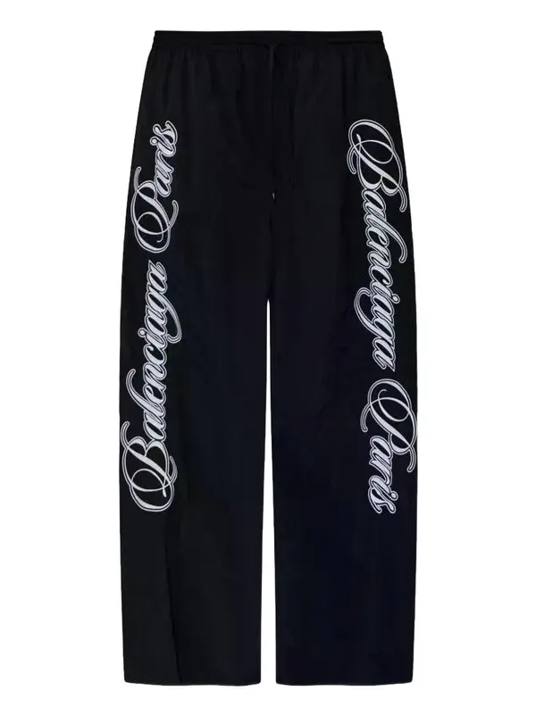 Balenciaga Lettering Trousers - Black