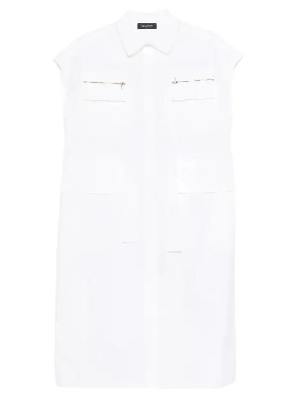 Fabiana Filippi Zip Pocket Shirt Dress - White