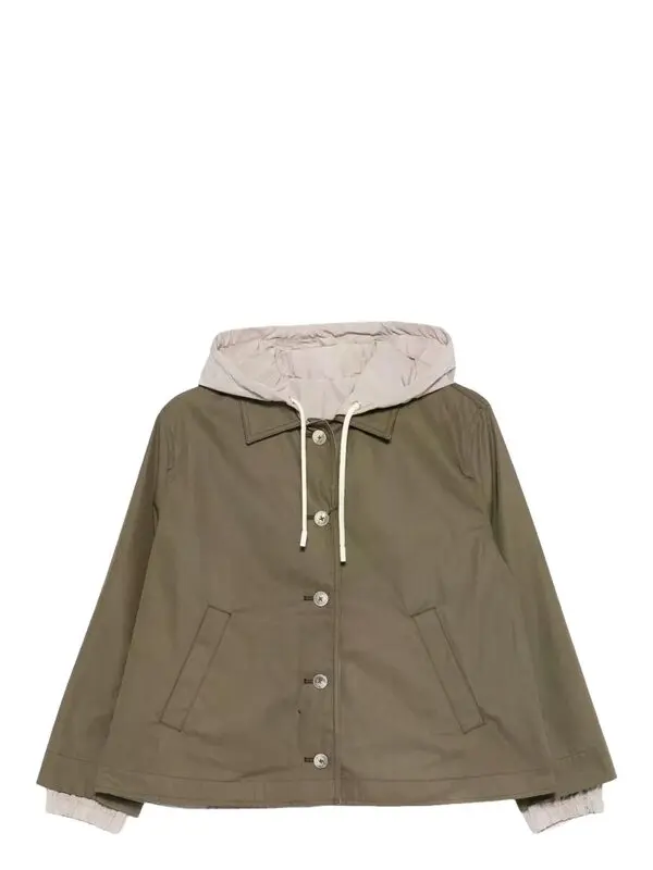 Herno Hooded Buttoned Jacket - Green