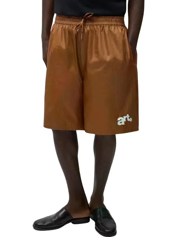 ARTE ANTWERP Logo Drawstring Shorts - Brown