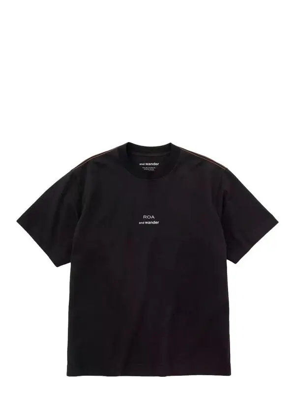 AND WANDER X Roa Short-sleeve T-shirt - Black