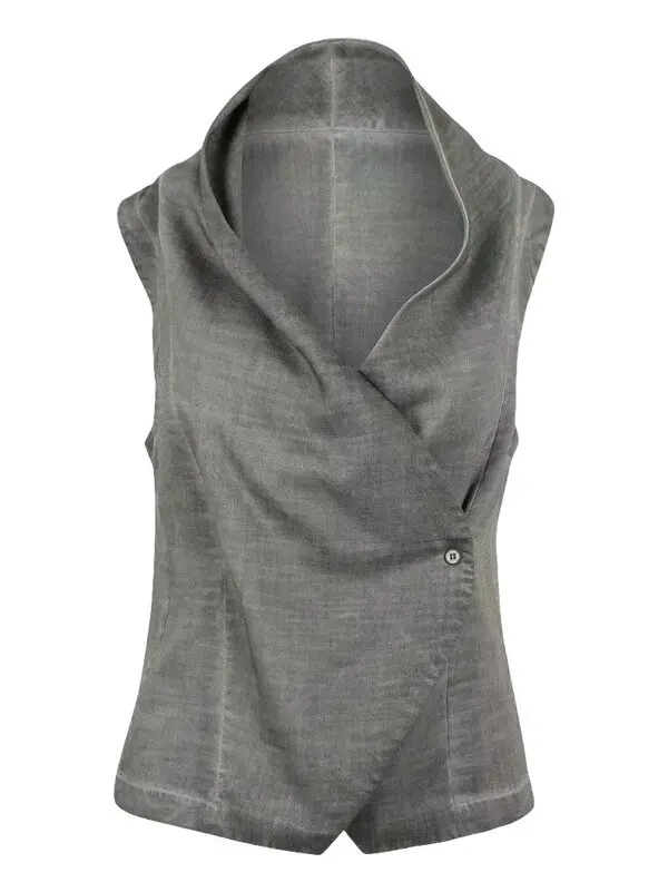 PLOUMANACH Collared Sleeveless Waistcoat - Grey