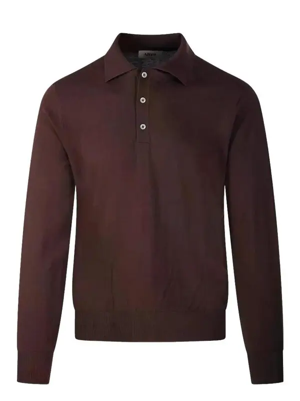 Altea Long-sleeve Polo Shirt - Brown