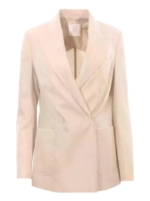 Eleventy Double-breasted Blazer With Side Pockets - Neutrals