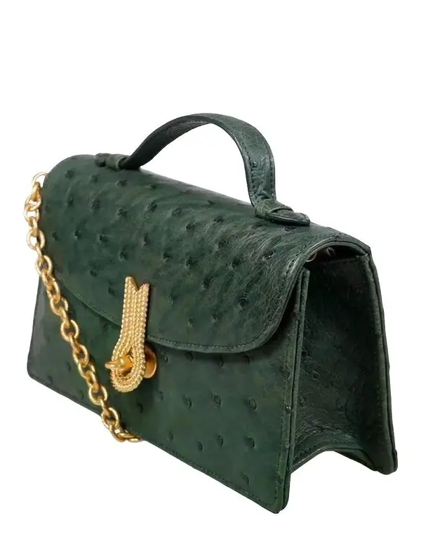 AMATO DANIELE Top-handle Shoulder Bag With Chain - Green