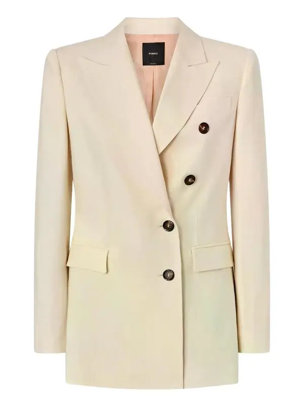 Pinko Double-breasted Blazer - Neutrals