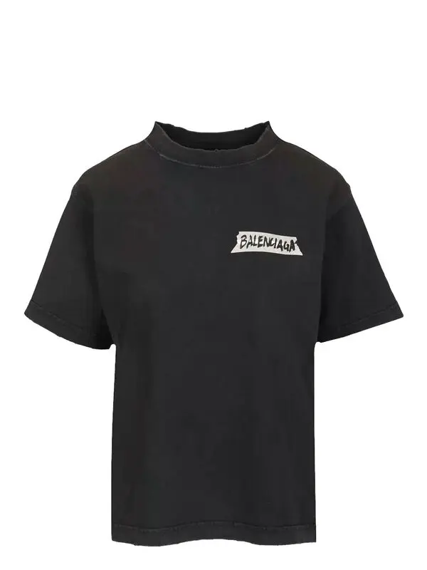 Balenciaga Masking Tape Printed T-shirt - Black