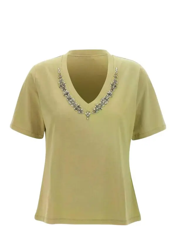 ELENA MIRO` V-neck T-shirt - Green
