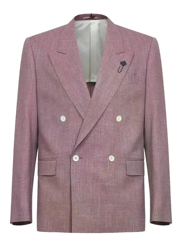 LARDINI Double-breasted Blazer - Purple