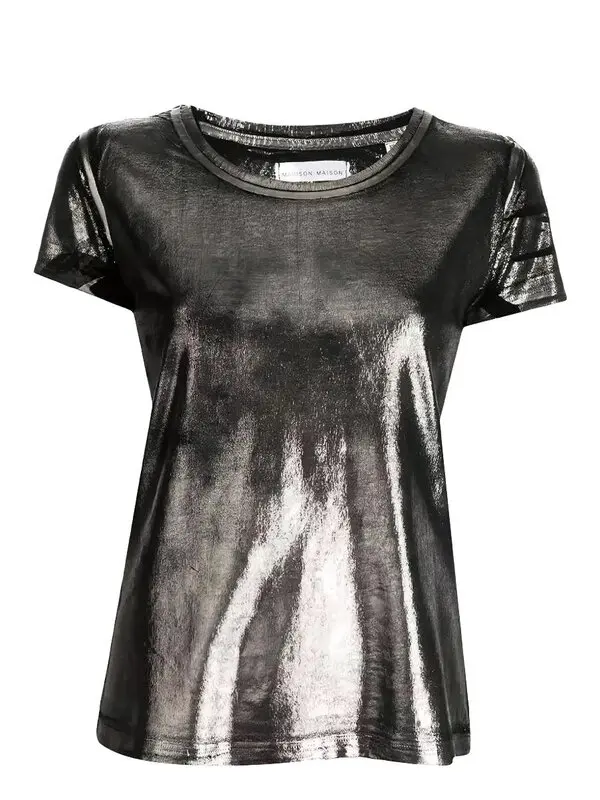 MADISON.MAISON Metallic Coated T-shirt - Grey