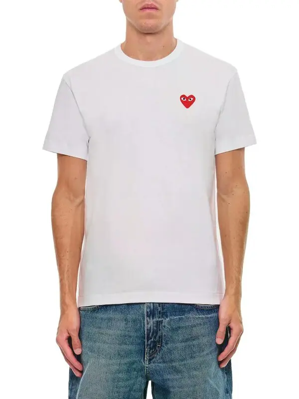 Play Comme Des Garcon Heart Logo T-shirt - White