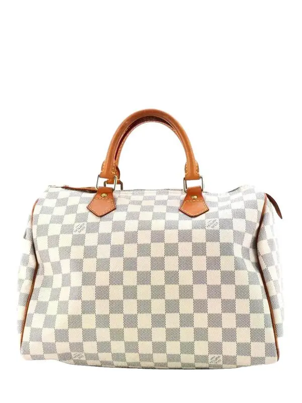 LOUIS VUITTON Damier 30 Satchel Handbag - White
