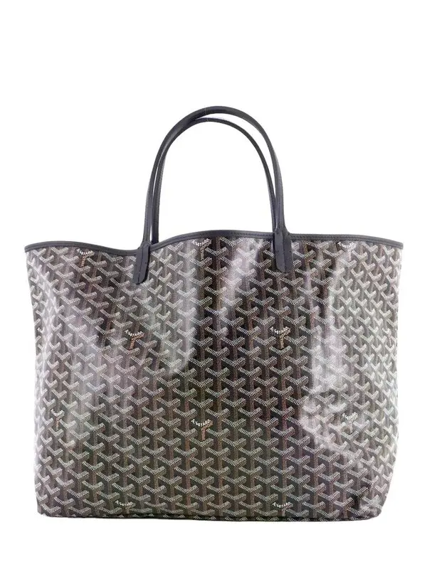 Goyard Saint Louis Coated Canvas Gm Tote Bag - Black