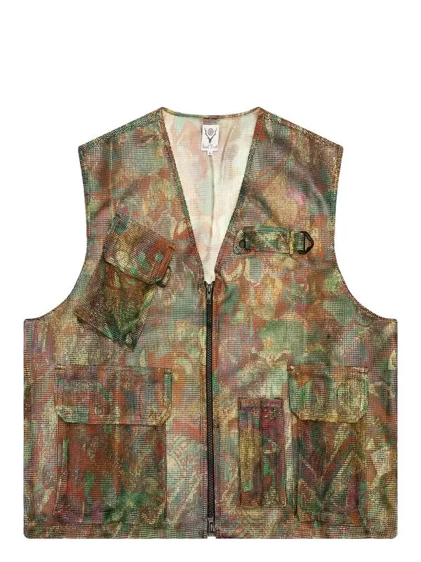 SOUTH2 WEST8 Patterned Waistcoat - Green