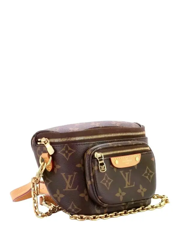 LOUIS VUITTON Bum Bag Monogram Canvas Mini Belt Bag - Brown