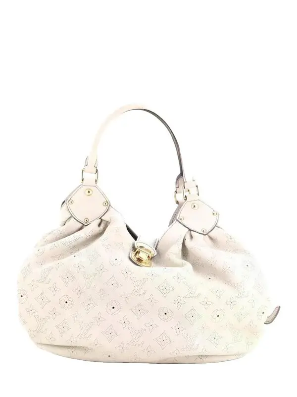 LOUIS VUITTON Mahina Leather Hobo Bag - Neutrals