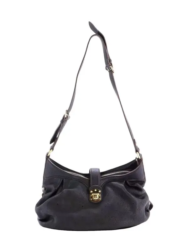 LOUIS VUITTON Mahina Leather Hobo Bag - Black