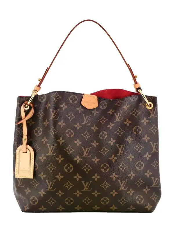 LOUIS VUITTON Graceful Handbag Monogram Canvas Pm Hobo Bag - Brown