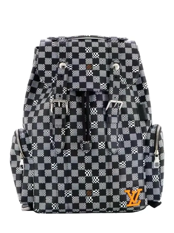 LOUIS VUITTON Christopher Limited Edition Distorted Damier Backpack - Black