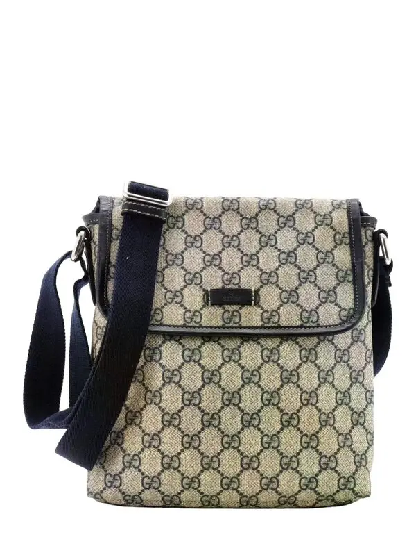 Gucci Flap Messenger Gg Coated Canvas Small Crossbody Bag - Brown
