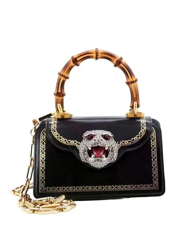 Gucci Thiara Top Handle Frame Print Small Satchel - Black