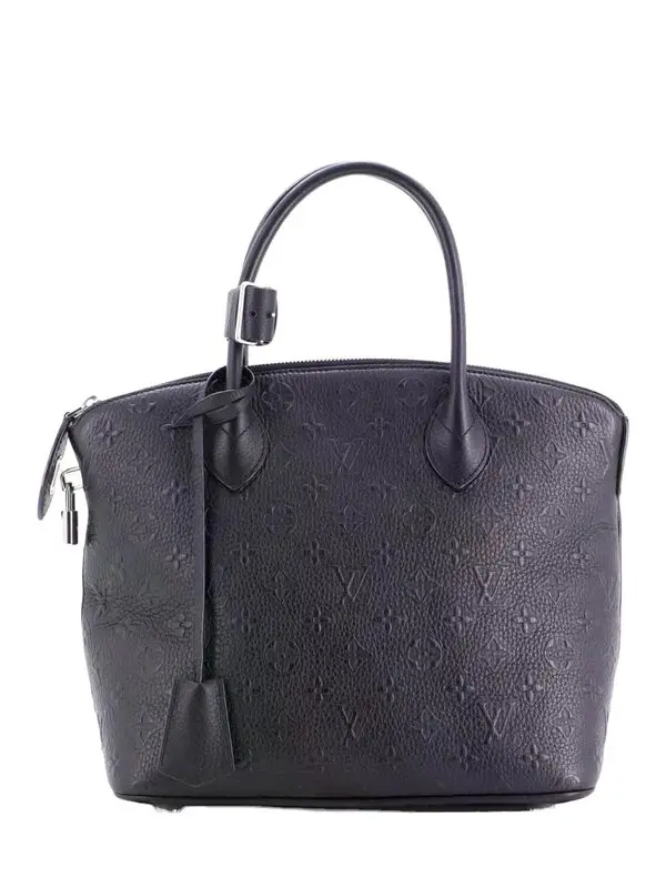 LOUIS VUITTON Lockit Handbag Monogram Revelation Leather Tote - Black