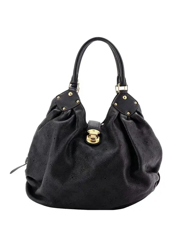 LOUIS VUITTON Mahina Leather Hobo Bag - Black