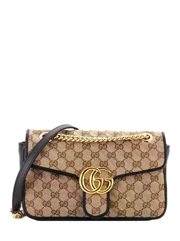 Gucci Gg Marmont Flap Shoulder Bag - Brown