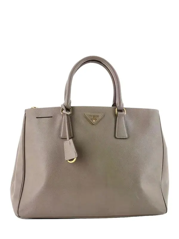 Prada Saffiano Leather Large Tote Bag - Neutrals