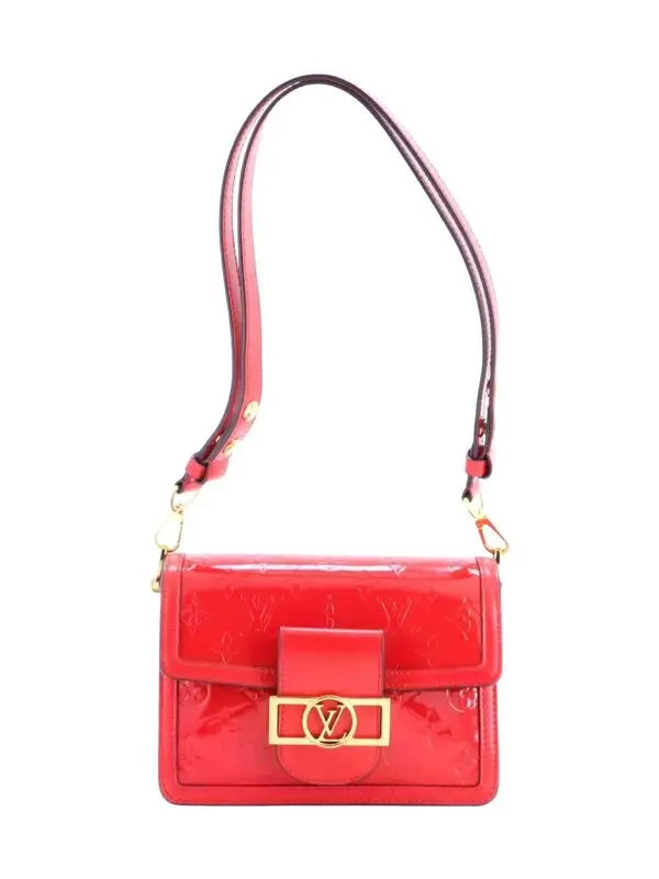 LOUIS VUITTON Dauphine Monogram Vernis Mini Shoulder Bag - Red