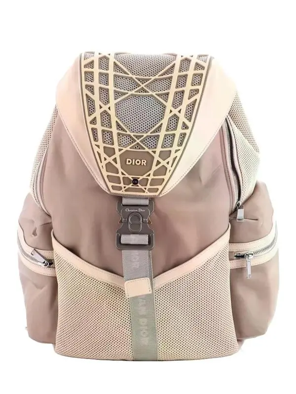 Dior Cobra Nylon With Rubber And Mesh Backpack - Neutrals