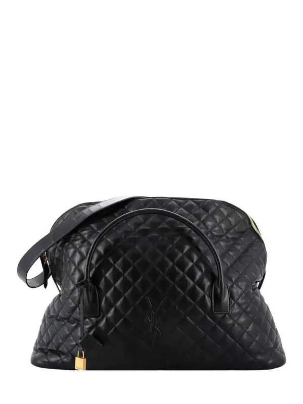 Saint Laurent Giant Quilted Leather Travel Bag - Black